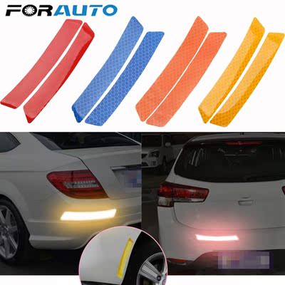 FORAUTO 2Pcs Reflector Protective Sticker Safety Warning Li