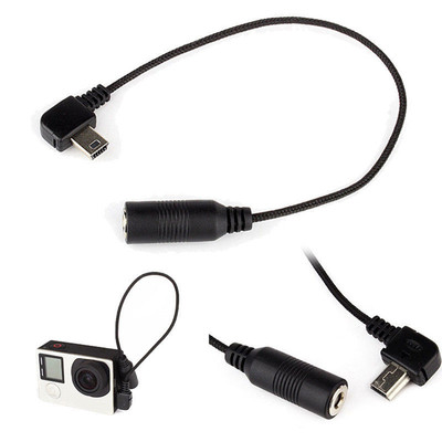Digital Camera Mini USB To 3.5mm Microphone Mic Adapter Tra