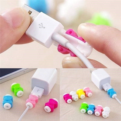 10pcs USB Charger Wire Cable Protector Cover Earphone Line D