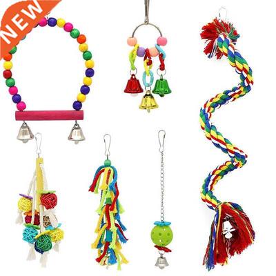 Birds Swing Toys,Parrots Chewing Hanging Perches With Bells