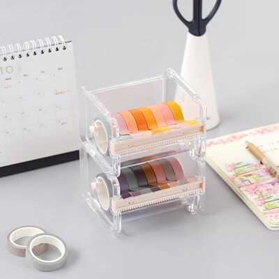Washi Tape Dispenser Holder Cutter Office Supplies Desk Acce