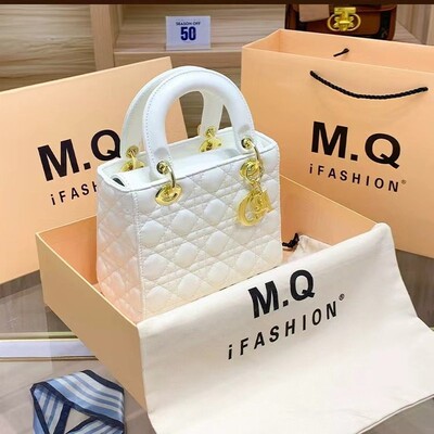 2025新款时尚菱格戴妃包