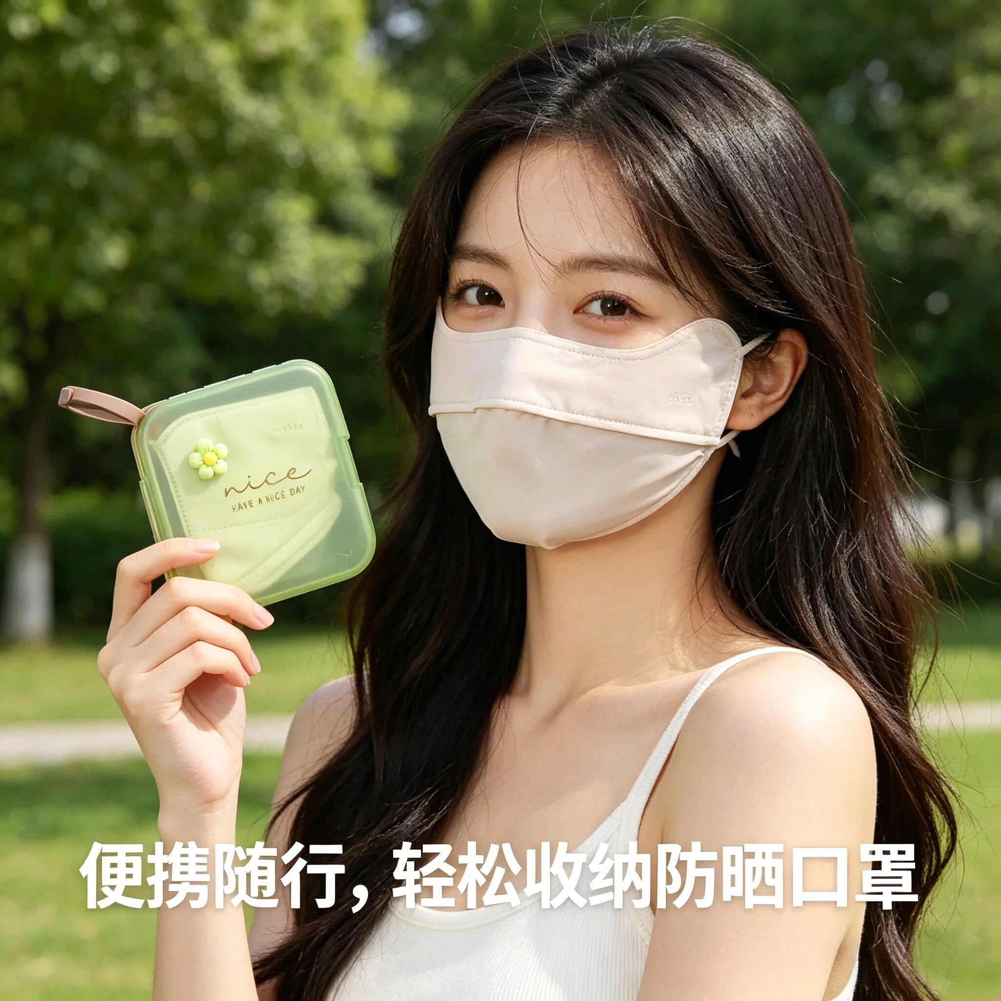 防晒口罩收纳盒可携式收纳袋夹收纳包随身携带装口罩的袋子