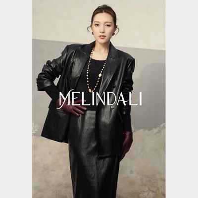 MELINDA LI【奶油高定】复古老钱高级环保蛋白皮轻薄鹅绒羽绒服