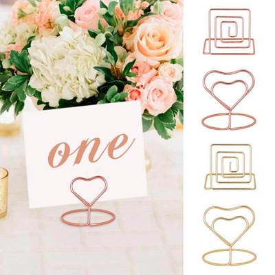 10pcs Table Name Number Holders Place Card Holder Stands Pap