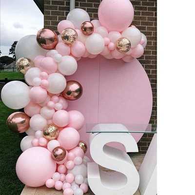115pcs Balloon Arch Garland Rose Gold Chorme Metallic Balloo