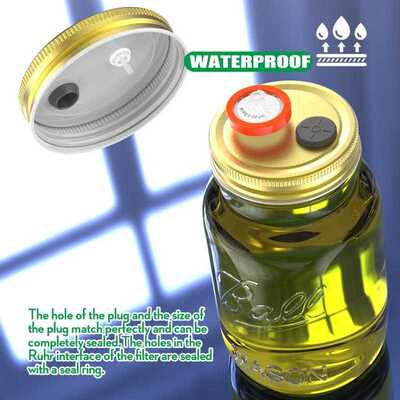 NEW 6pcs Liquid Culture Lids - Autoclavable Rejular Mouth Ja