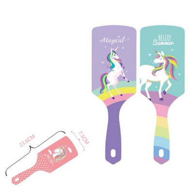 Hair-Brush Comb-Shower Unicorn Detangle Anti-Static Cute Mas