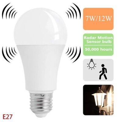 2021 LED Light E27 LED Bulb Radar Motion Sensor Bulb AC