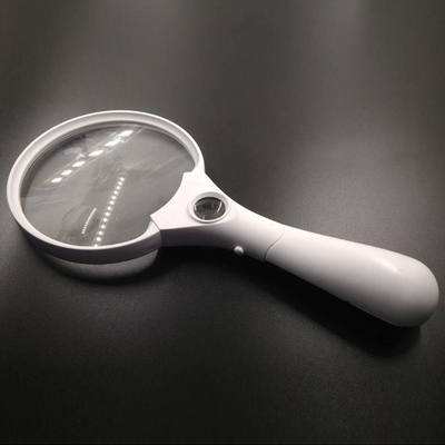 Handheld 2X 4/25X Illuminated Magnifier Microscope
