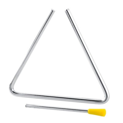 Hot 6 Musical Triangle Beater Percussion Silver Instrument