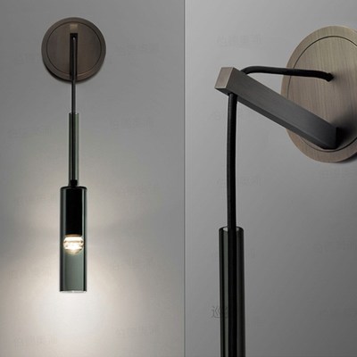 Post modern copper luxury glass wall lamp living room backgr