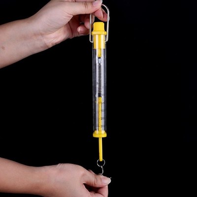 25N Dynamometer Plastic Tubular Spring Scale Dual Scale Labe