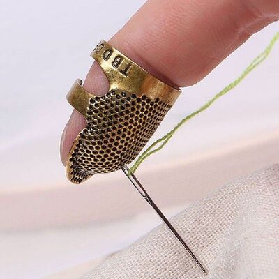 2 Sizes Finger Protector Thimble Sewing Special Retro