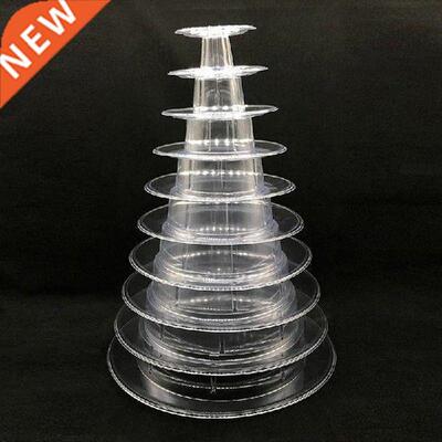 New 10 Tier Tower Mcron Mcron Disply Stnd Round Cke