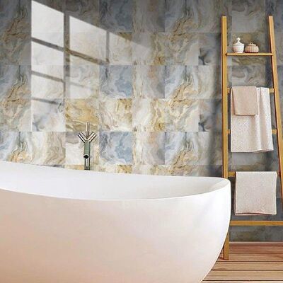 10Pcs DIY Decro Self Adhesive Marble Crystal Film Tile Wall