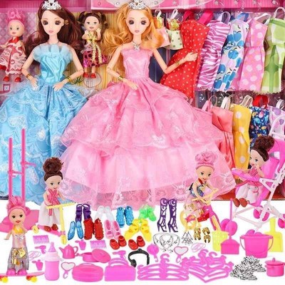 Barbie doll music wink dress up Princess wedding gift set