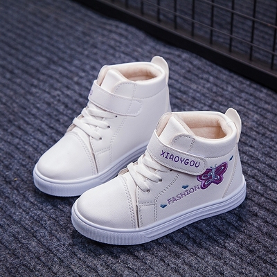 Girls Sport Shoes winter kids sneakers plush warm baby boots