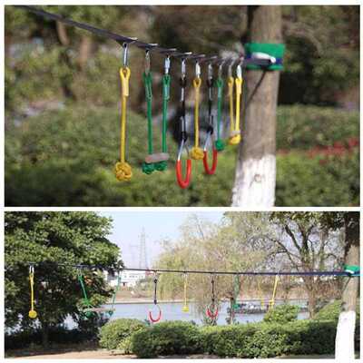 Ninja Warrior Line Obstacle Course Kit Slackline Hanging Obs