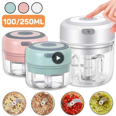 100/250mL Mini Electric Garlic Chopper USB Charging Ginger