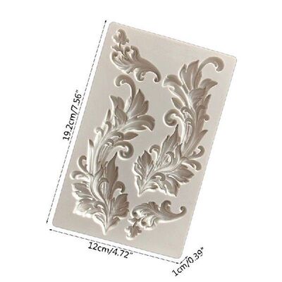 Vintage Relief Flourish Silicone Fondant Mold Sugarcraft