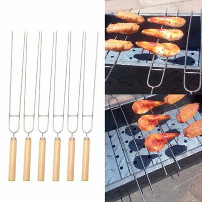 Barbecue Tools 6 Pcs Set Stainless Steel Meat Grill U Shape