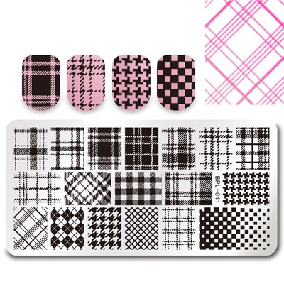 BORN PRETTY 12*6cm Rectangle Nail Art Stamping Template  Che