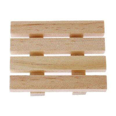 Rak Penyimpanan Wadah Berbentuk Geta Baki Sabun Kayu Alami