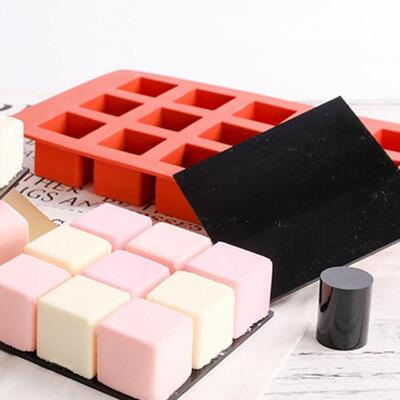 New 15 Cavity Cube Square Shape Silicone Mold for Cake