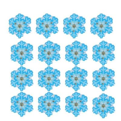 25 Pcs Christmas Glitter Brooches LED Glowing Badges