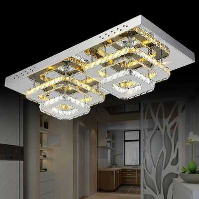 Beautiful Crystal Chandelier Security Panel Light LED Lamp s