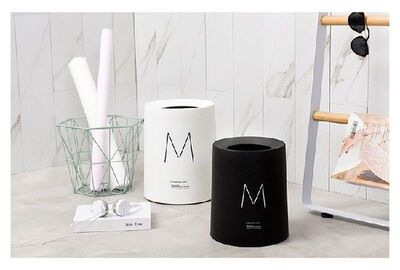 1PC Plastic Trash Can Office Bathroom Kitchen Trash Bin