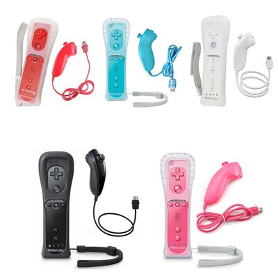 2PCS Remote Controller with Nunchuck Controller for Wii Cons