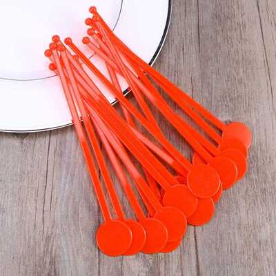 80Pcs Swizzle Sticks Colorful Round Head Acrylic Resuable St
