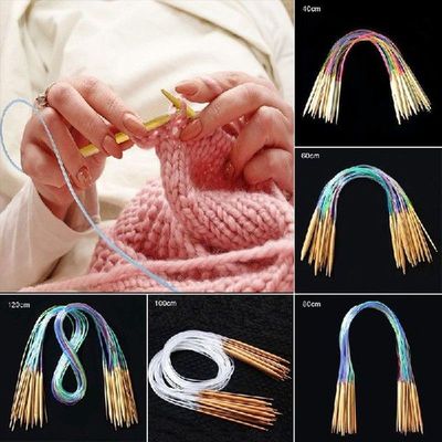 18pcs/Set 100% Bamboo Circular Knitting Needles Set DIY