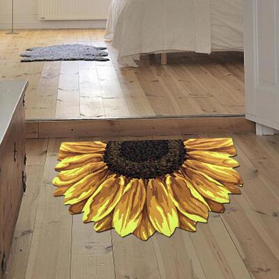 Semi-circular Sunflower Pattern Carpet Home Entry Dustproof