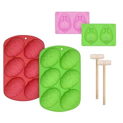 Silicone Easter Eggs Mold Set DIY Dinosaur Eggs Chocolate