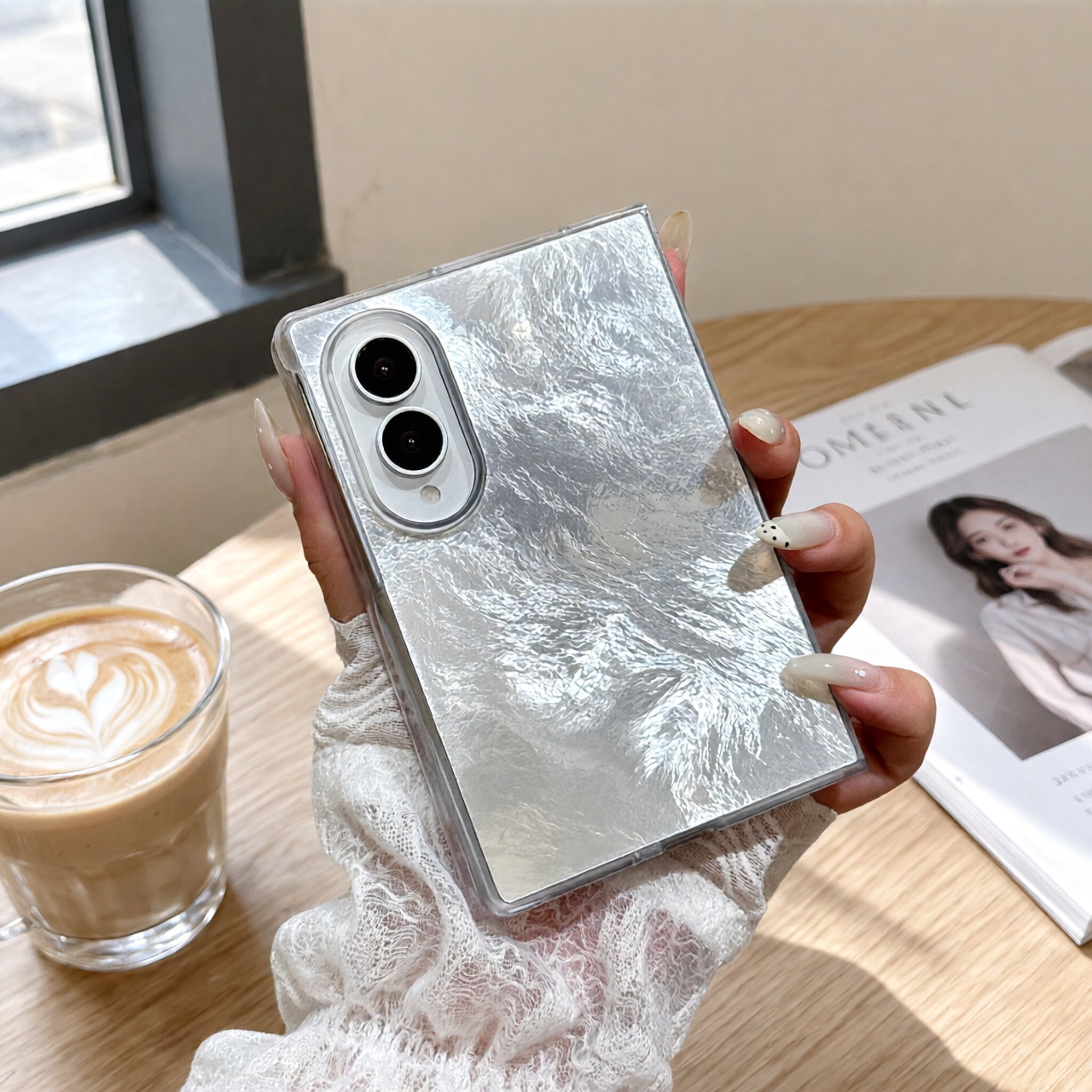 适用三星Galaxy Z Fold8手机壳ins高级感冷淡风fold8极简清冷韩系轻奢名媛fold8ultra全包带支架带挂绳新款女