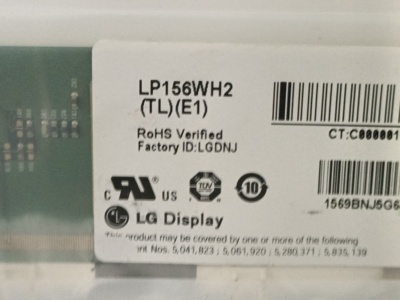 LG   LP156WH2 1366/768   40针接口 中厚 拆机A屏