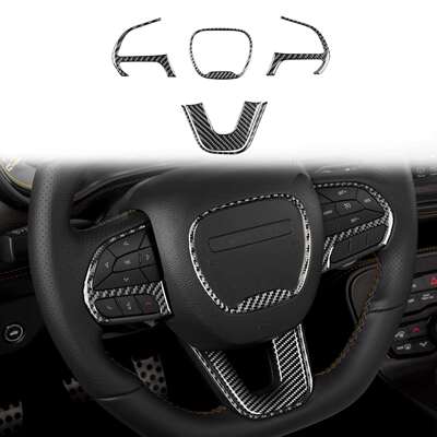 适用道奇挑战者Challenger15+方向盘套装贴碳纤维内饰汽车改装