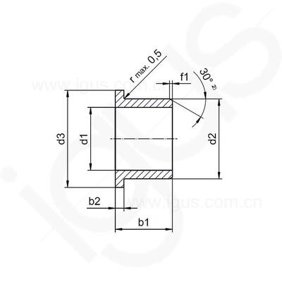 易格斯i824gsu通用工程塑料高速滑动0轴承W30极耐润磨耐污染免滑