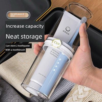 日本旅行牙刷储物盒便携式洗漱杯刷牙杯旅行牙膏牙筒漱口杯套装