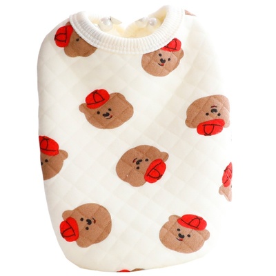 狗狗衣服春秋装猫咪公主婴儿棉背心厚马甲小型犬泰迪宠物3743