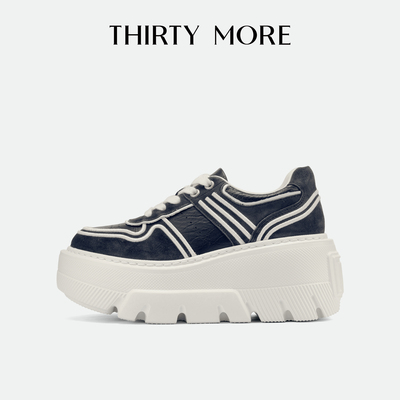 【无界时尚】Thirty More厚底板鞋女2025秋冬新款百搭复古休闲鞋