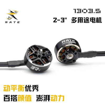 瑞速RATE 1303.5电机 2寸2.5寸桨机架 无人机穿越机FPV 3s 4s电机