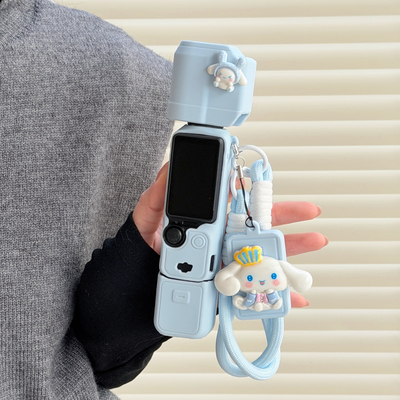 可爱玉桂狗适用大疆OsmoPocket 3云台相机壳硅胶套保护壳防摔防磕