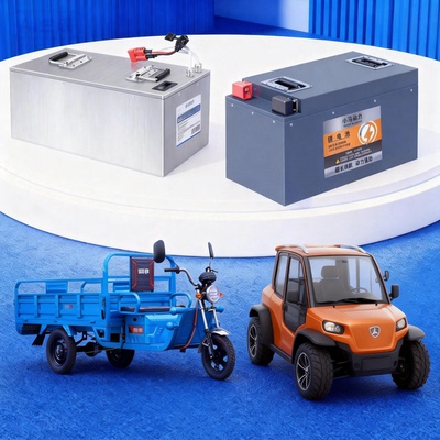 四轮车锂电池48v60v72v伏电动车低速四轮车100ah120安电瓶