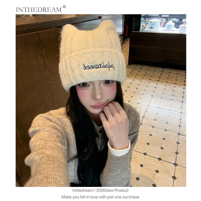 猫耳朵帽子女款韩系高级感保暖