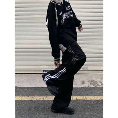 美式街头休闲长裤春秋季透气传奇商行legend百搭宽松男女潮运动裤