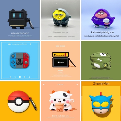 适用于华强北苹果五代pro2蓝牙耳机保护套pro2卡通软壳洛达1562Ae潮